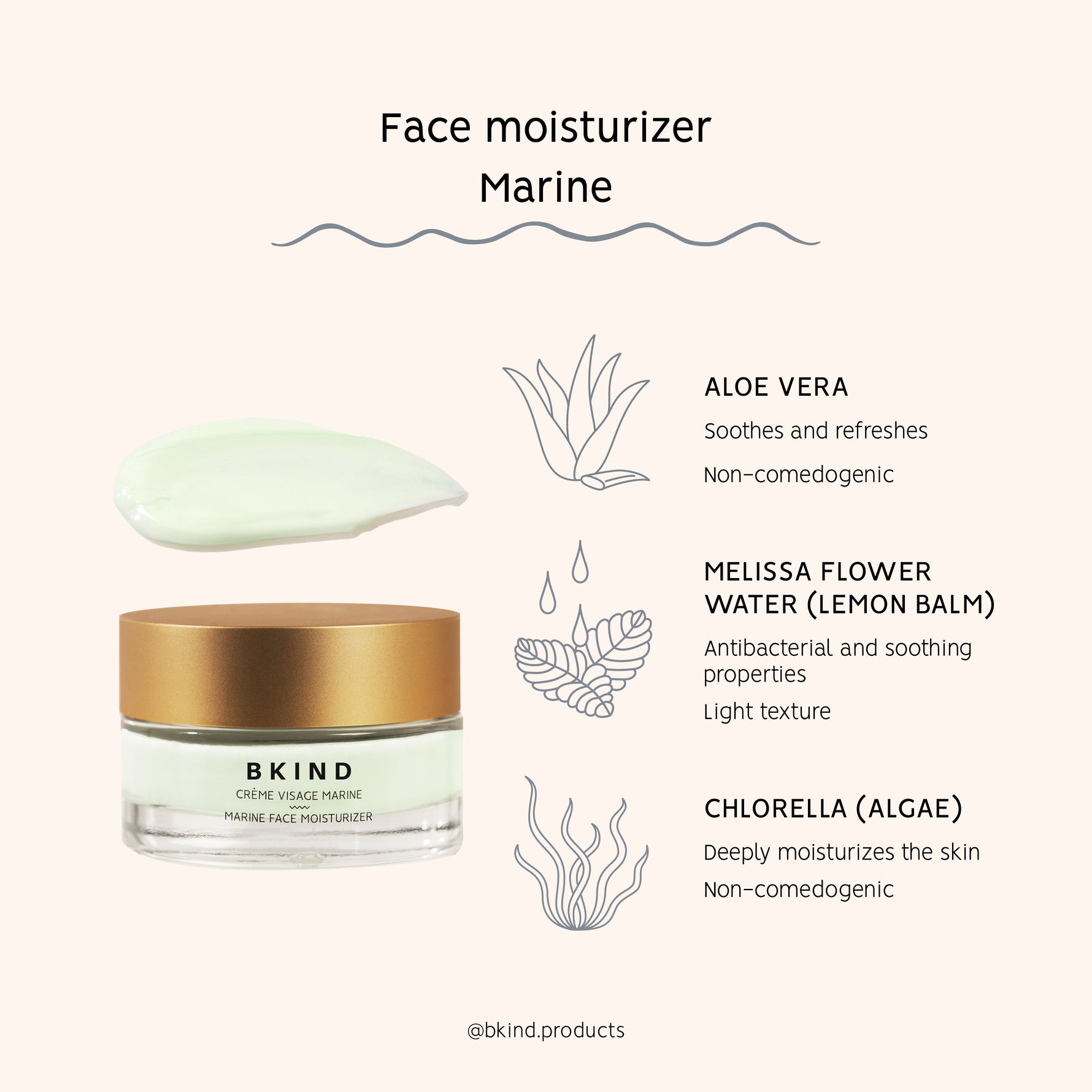 Marine Face Moisturizer with algae | BKIND